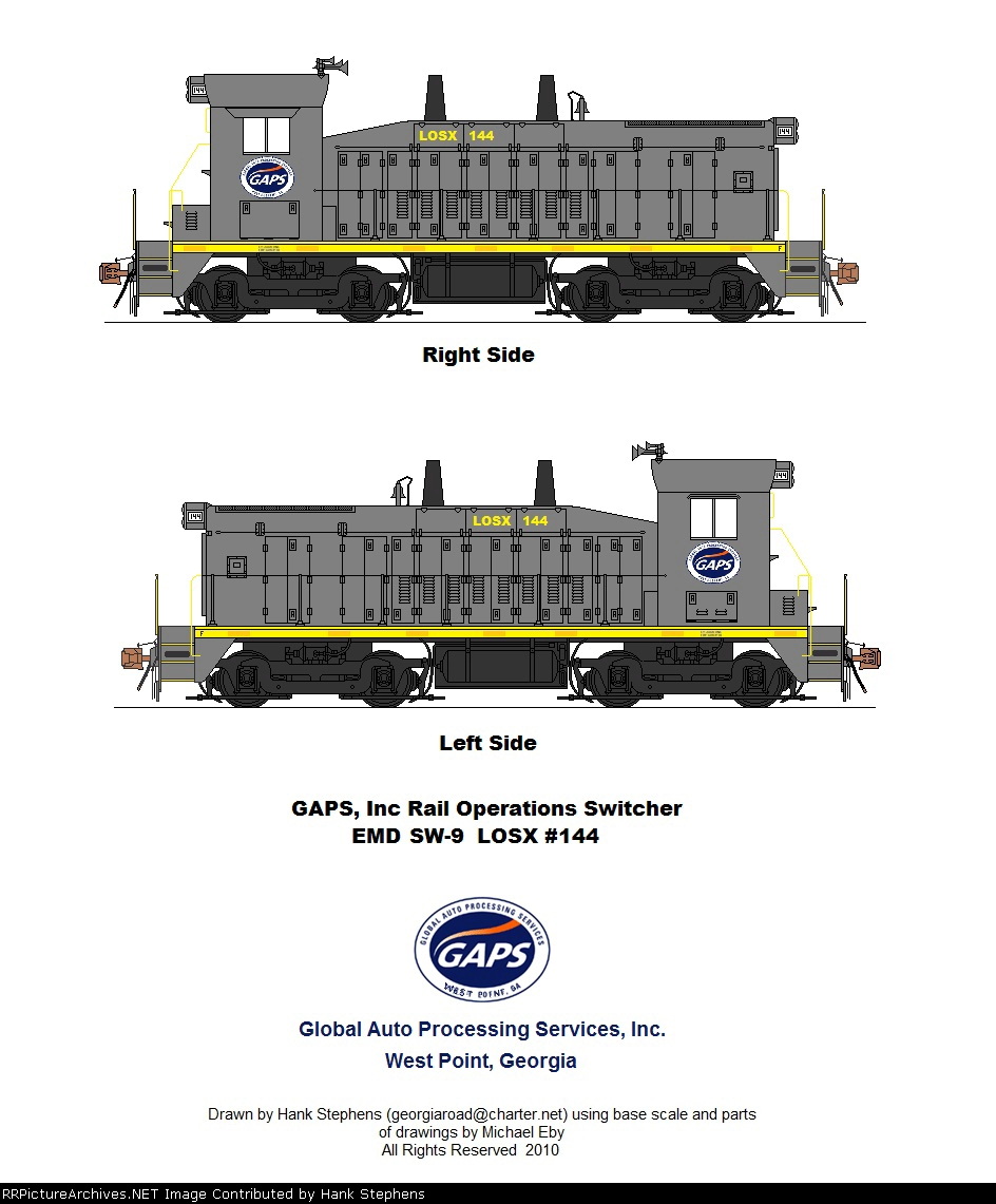 Drawing of GAPS Switcher LOSX SW9 144